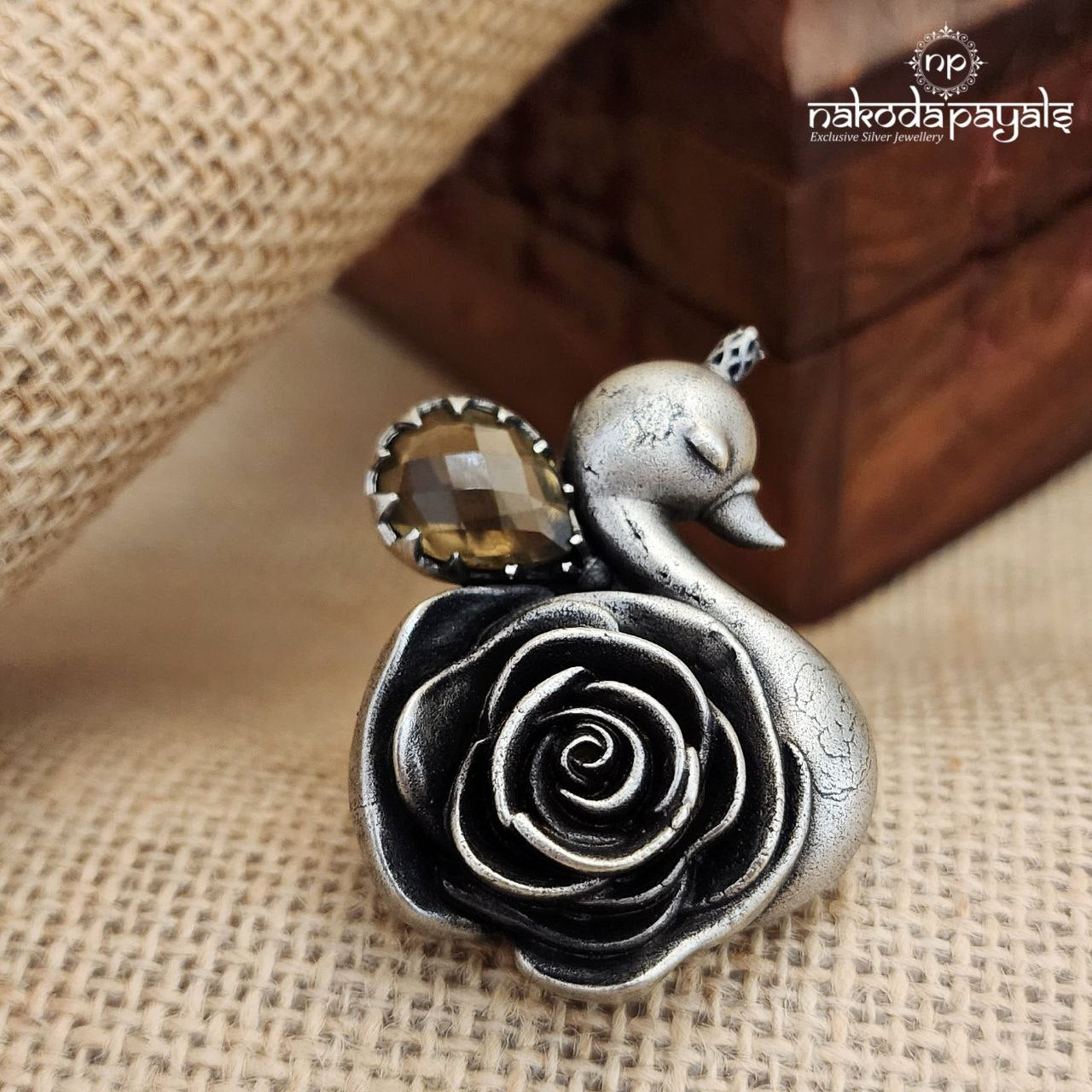 Peacock Flower Finger Ring (F2476) – Nakoda Payals