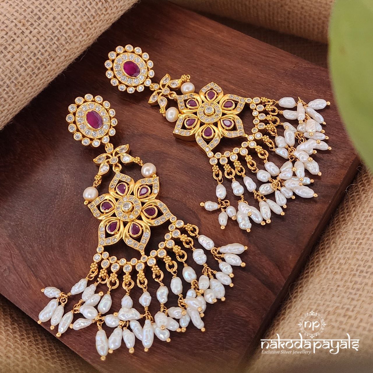 Majestic Flower Chandbali(Ge8145) – Nakoda Payals