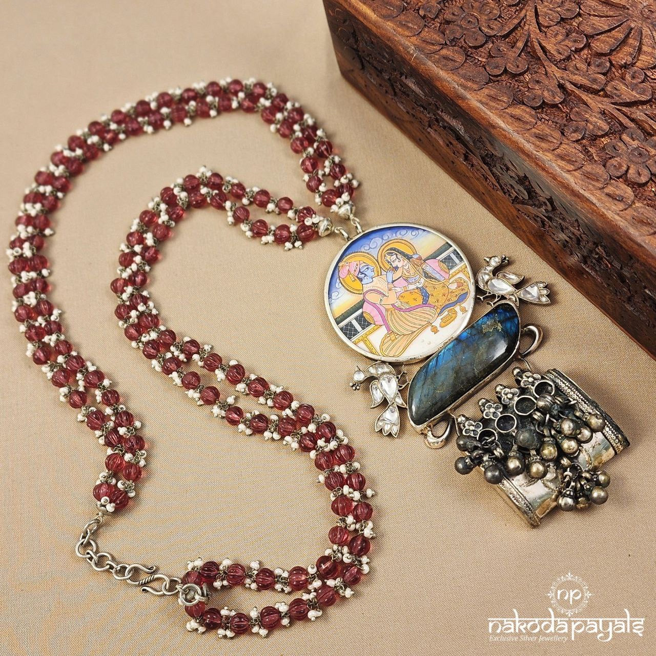Divine Hand Painted Neckpiece (N10499) – Nakoda Payals