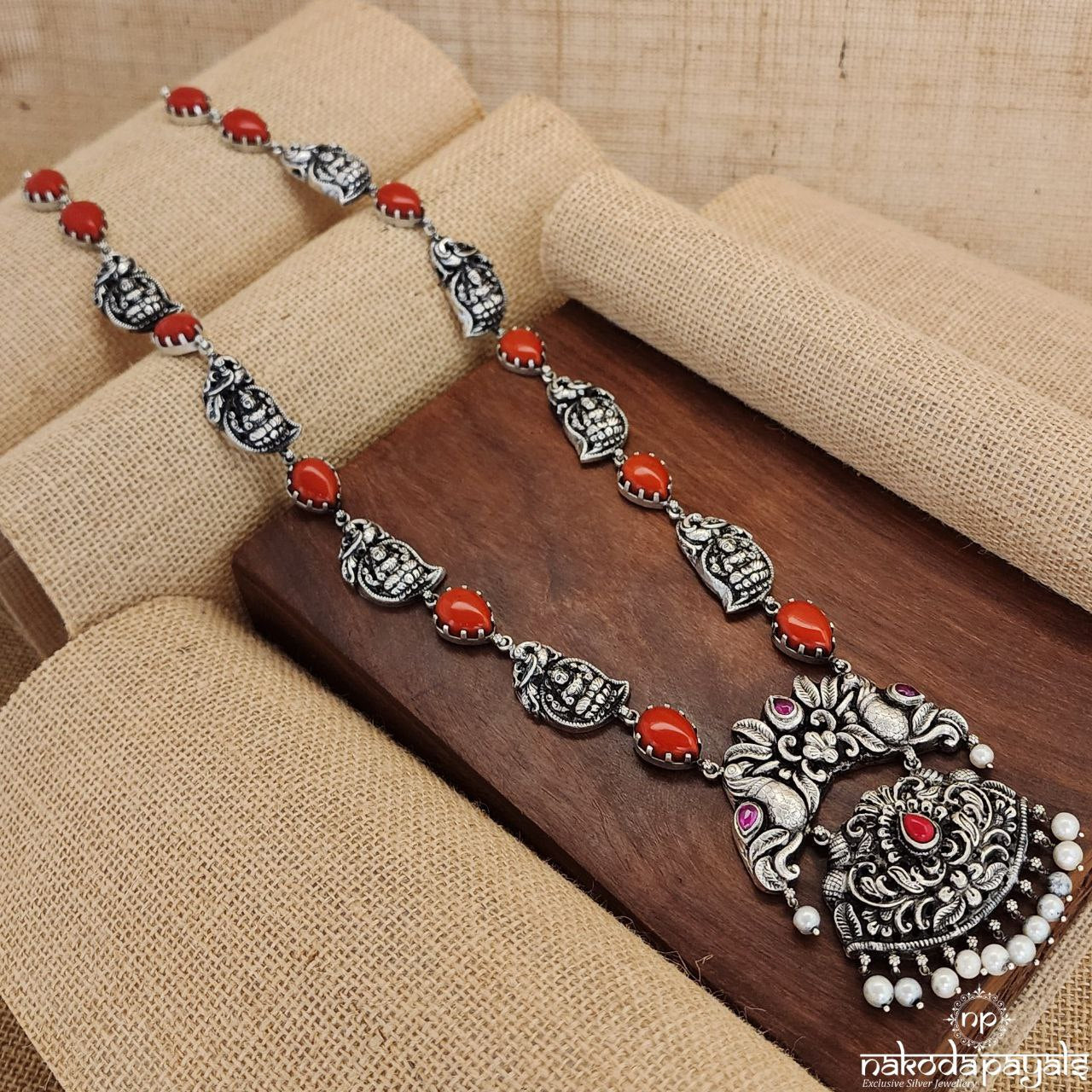 Stunning Coral Dew Neckpiece (N10141) – Nakoda Payals