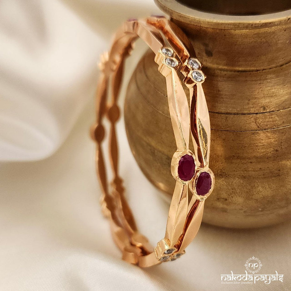 Silver Gold Plated Bangles / kadas – Nakoda Payals