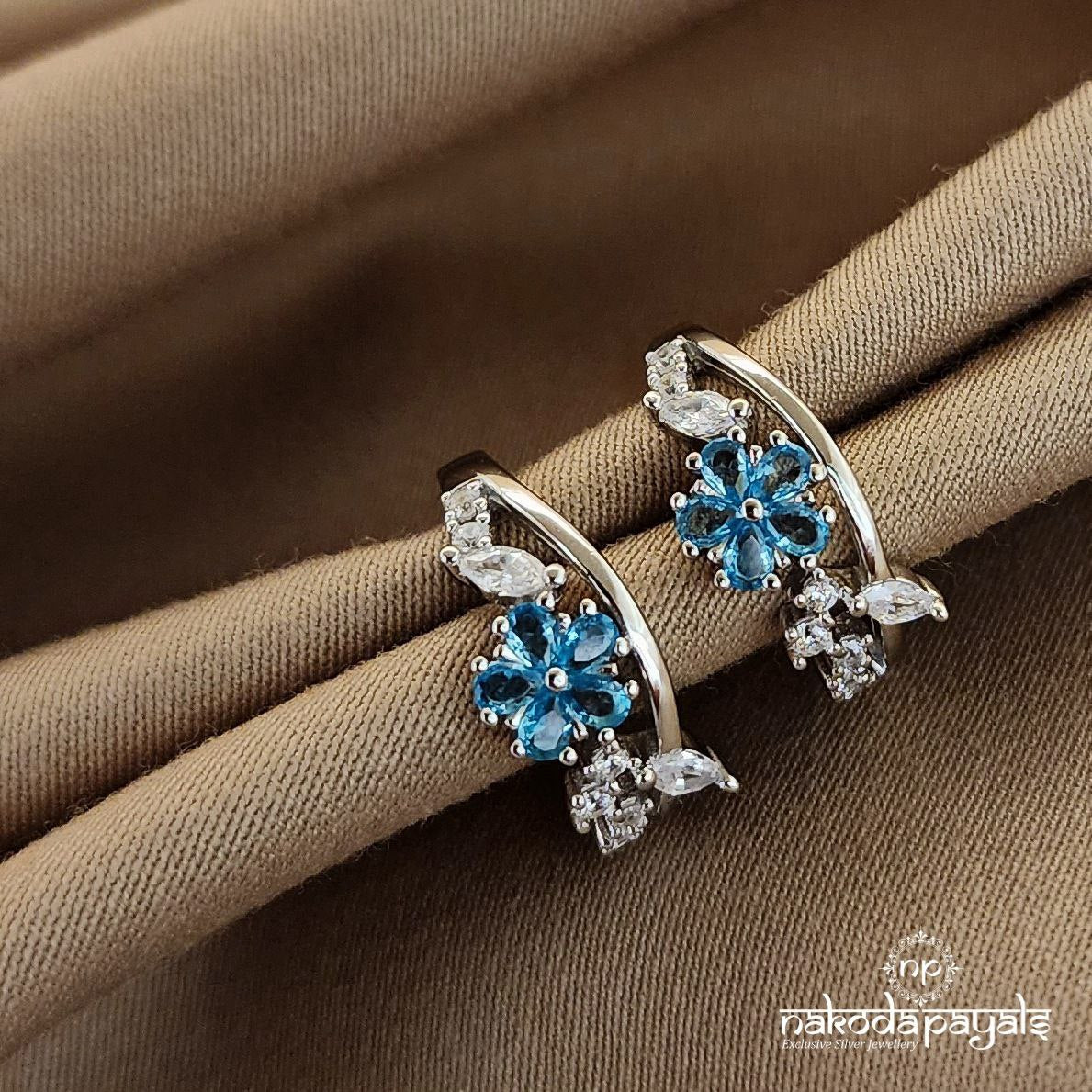 Blue Flower Toerings (T4352) – Nakoda Payals