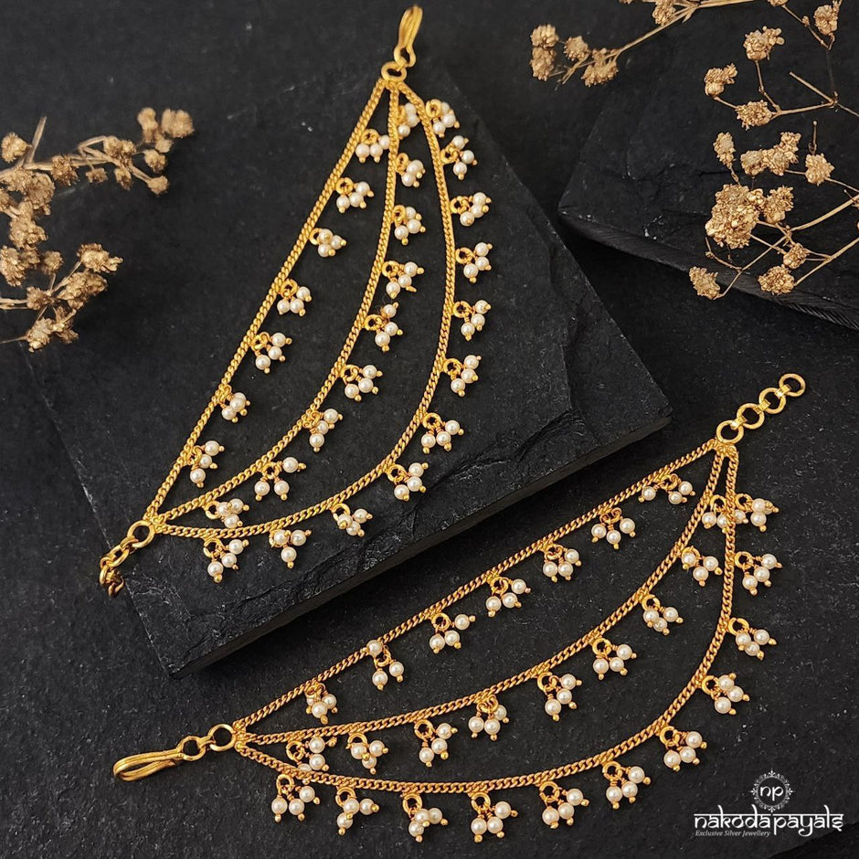 Silver Gold Plated Maang Tikka / Maati – Nakoda Payals