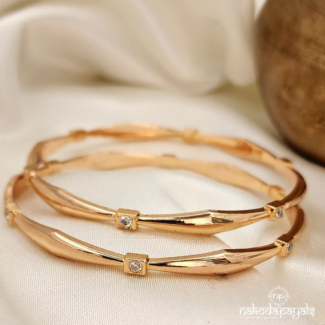 Silver Gold Plated Bangles / kadas – Nakoda Payals