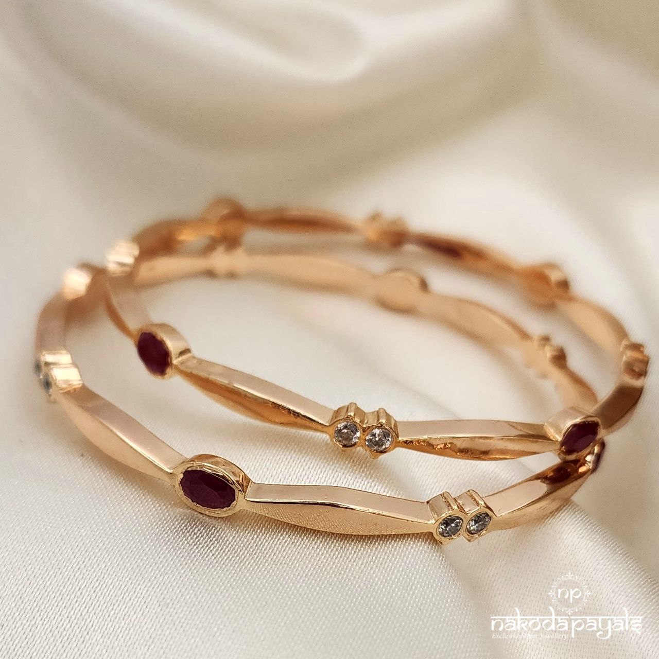 Silver Gold Plated Bangles / kadas – Nakoda Payals