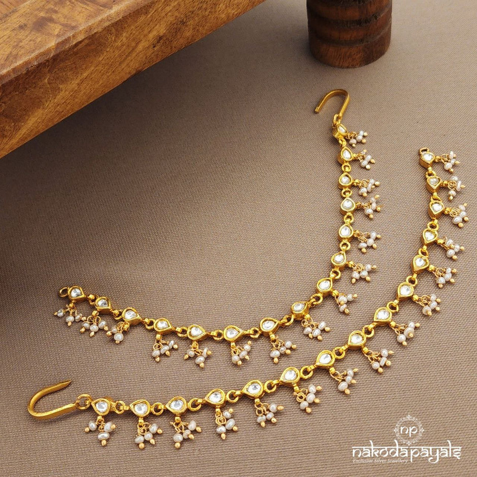 Silver Gold Plated Maang Tikka / Maati – Nakoda Payals