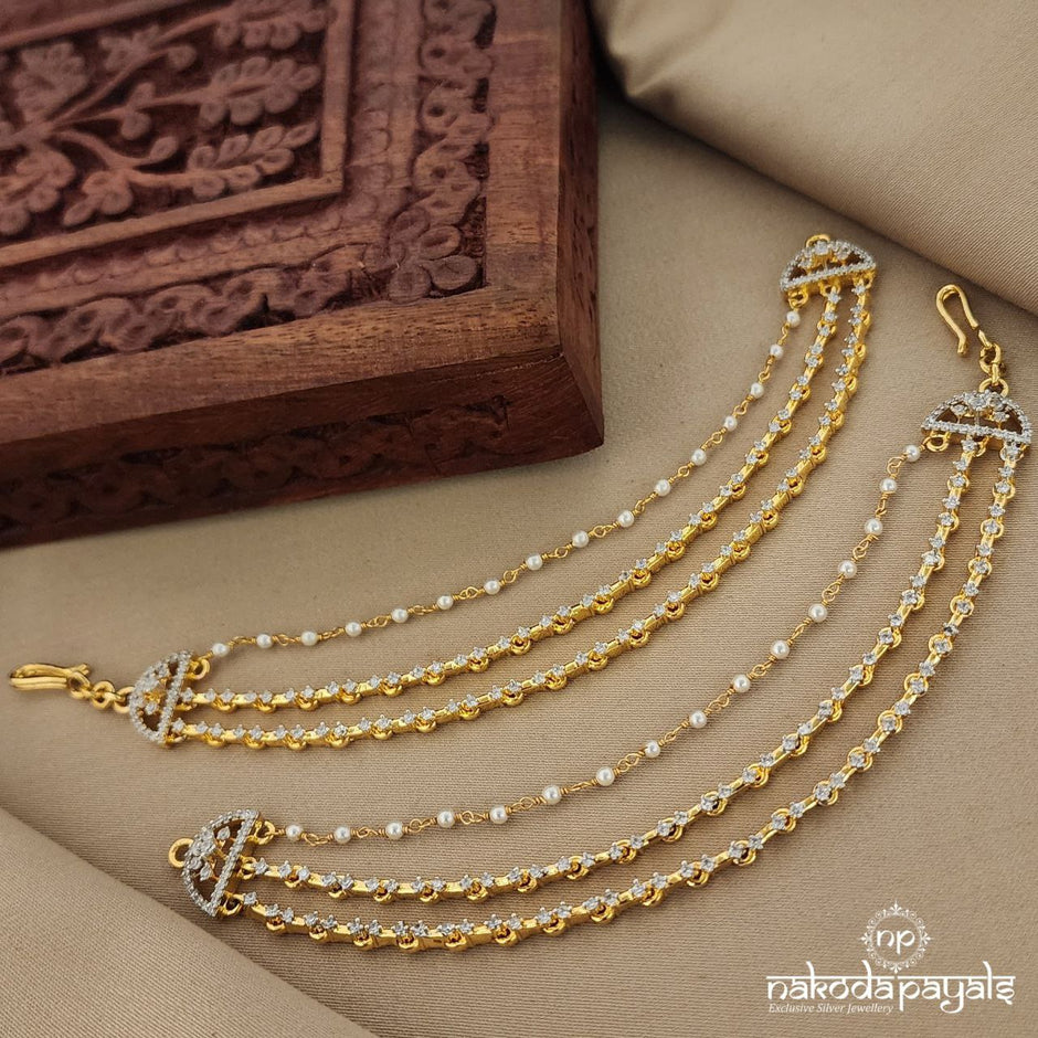 Silver Gold Plated Maang Tikka / Maati – Nakoda Payals