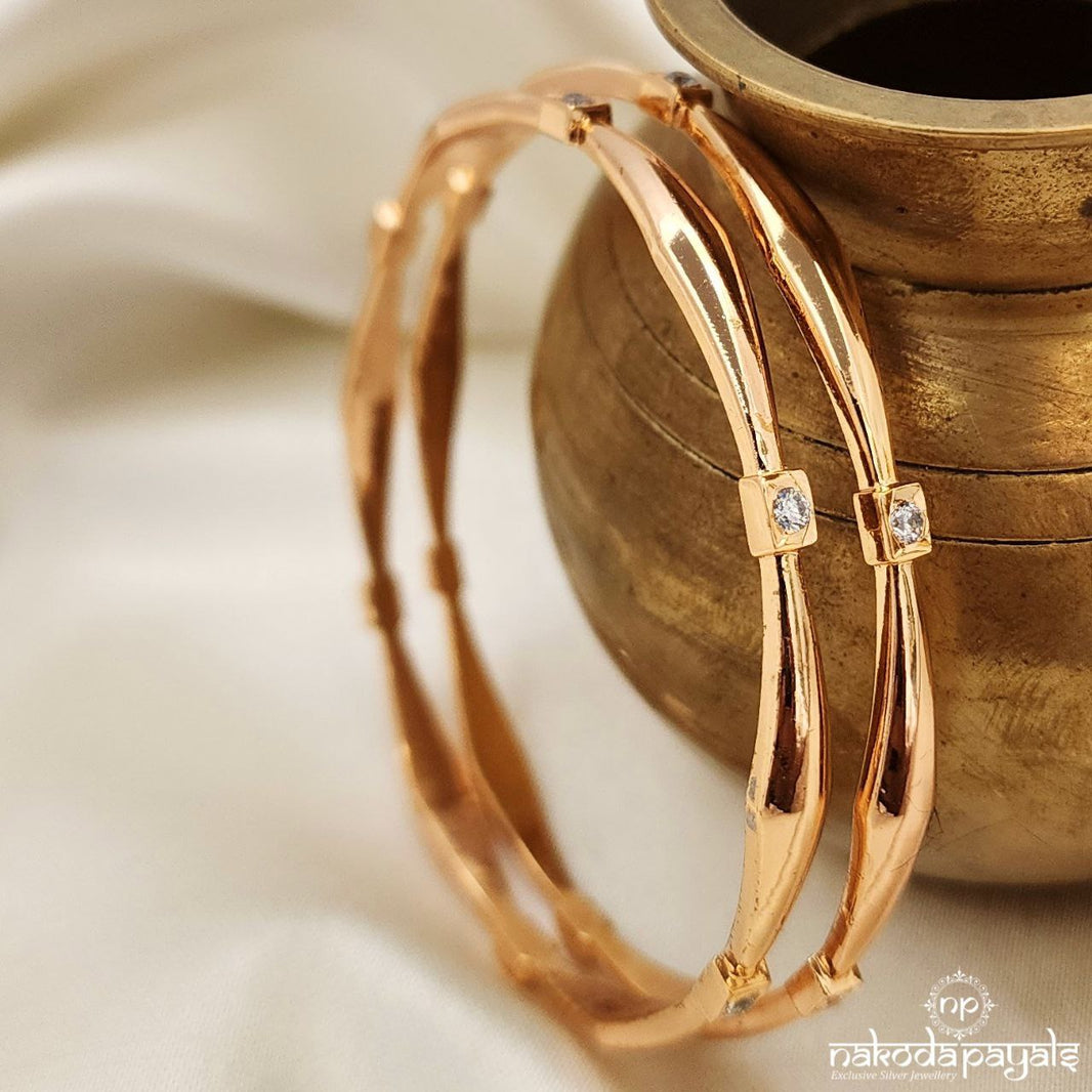 Silver Gold Plated Bangles / kadas – Nakoda Payals