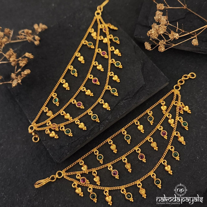 Silver Gold Plated Maang Tikka / Maati – Nakoda Payals