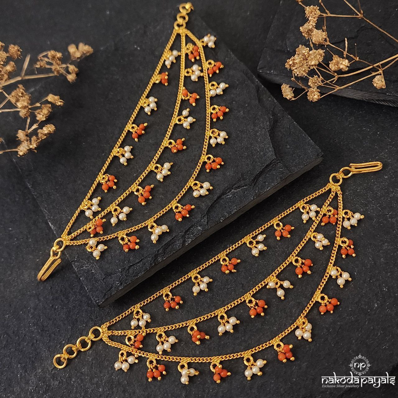 Silver Gold Plated Maang Tikka / Maati – Nakoda Payals