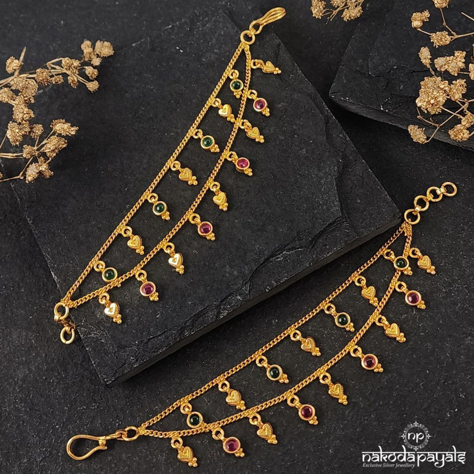 Silver Gold Plated Maang Tikka / Maati – Nakoda Payals